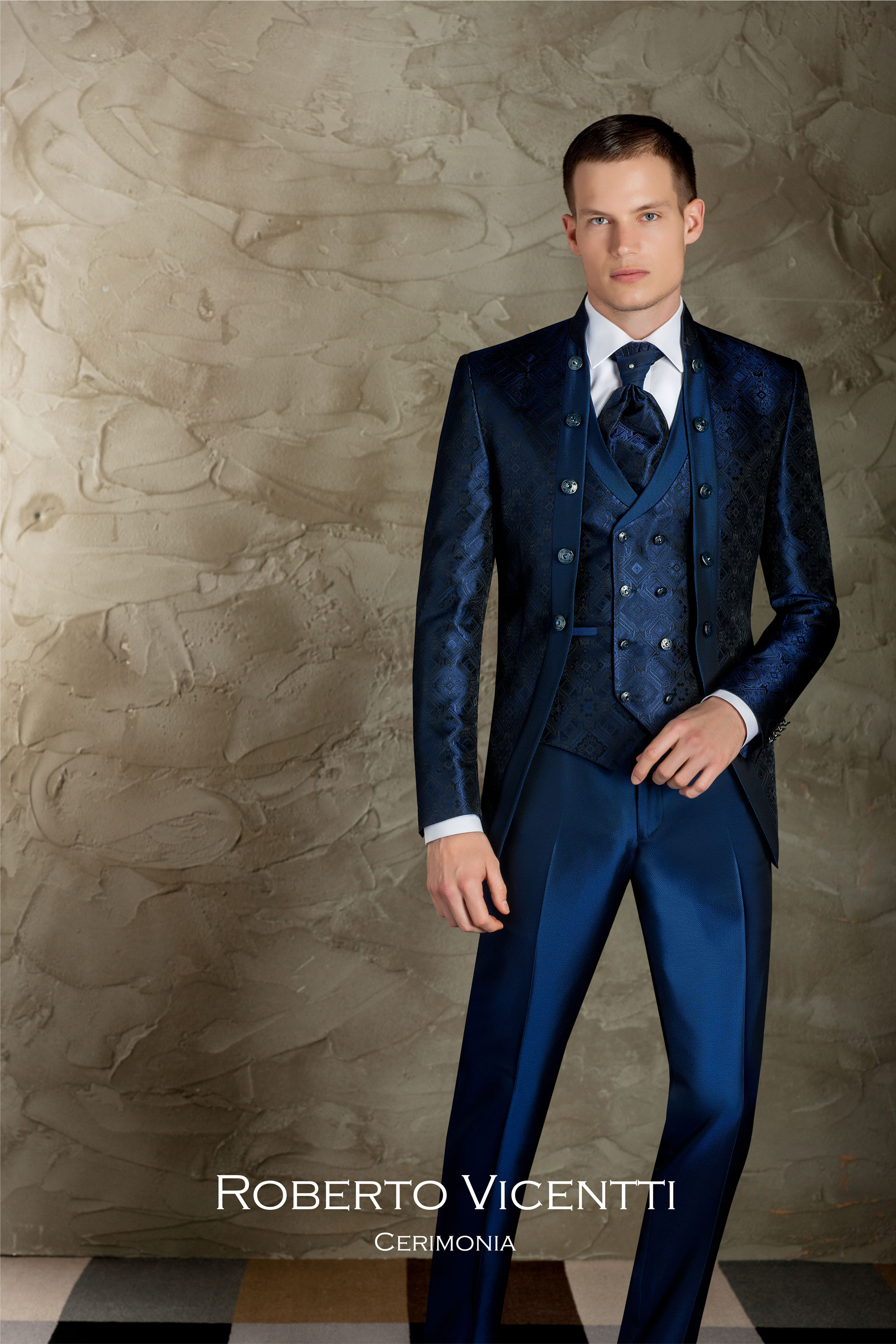 If you are in love with the intense blue color, this bridegroom suit ...